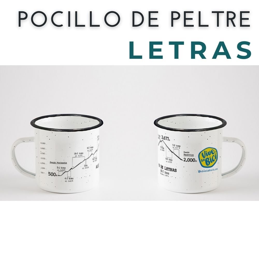 Mug Alto de Letras - Vive la bici